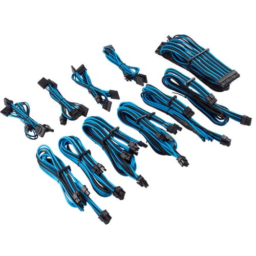 Corsair Premium Cables | Sleeved PSU Modular Pro Cables Type 4 (Blue-Black)
