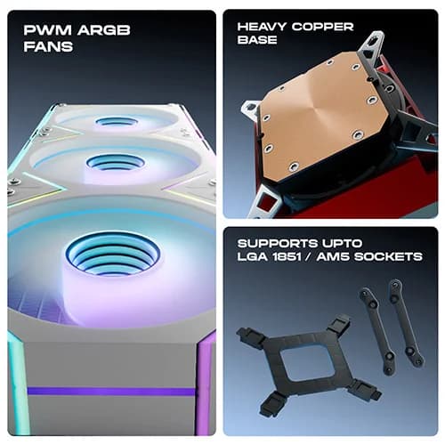 Buy Dawg 360mm White CPU Liquid Cooler| L360 AIO