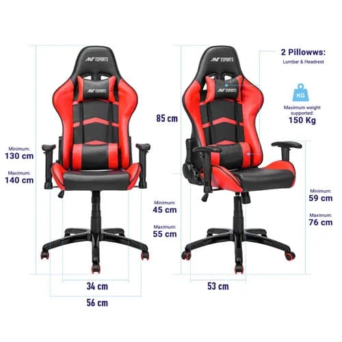 Ant Esports Gaming Chair| 9077-Black-Red
