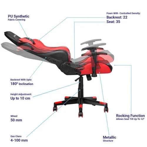 Ant Esports Gaming Chair| 9077-Black-Red