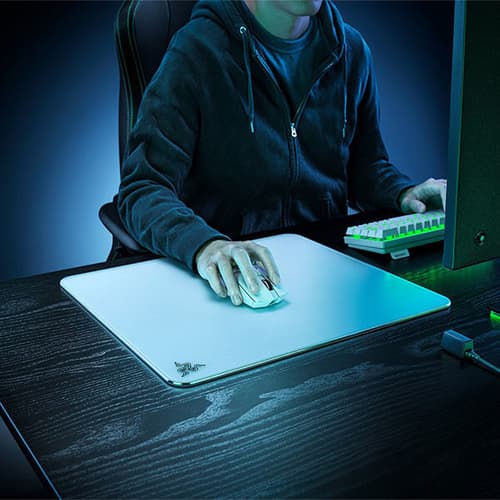 Razer Atlas White | Tempered Glass Gaming Mouse Pad