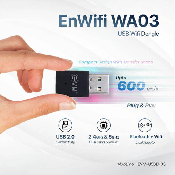 Buy EVM EnWIFI WA03 USB Dongle, Best Price
