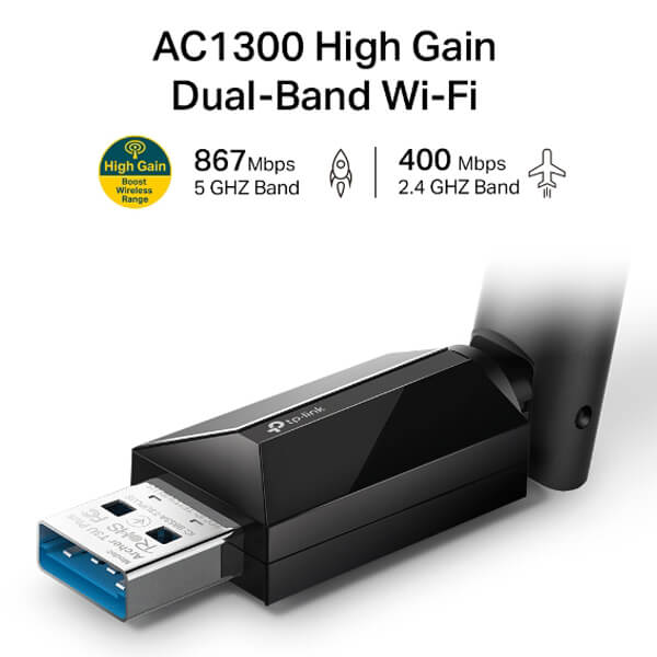 Buy TP-Link Archer T3U Plus AC1300 WiFi Adapter