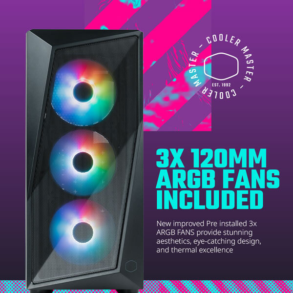 Buy Cooler Master Case CMP 520 ARGB Black, Best Price