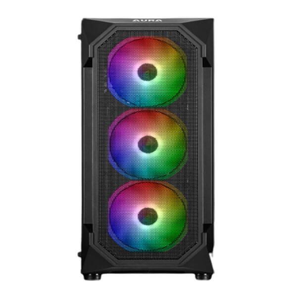 Buy Gamdias Aura GC1 Mesh ARGB Black | ATX Cabinet | Mdcomputers.in