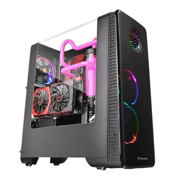 Buy Thermaltake View 28 RGB Riing Edition Black | ATX Cabinet ...