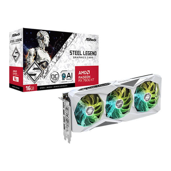Buy ASRock Radeon RX 7600 XT Steel Legend 16GB OC GPU–Mdcomputers.in