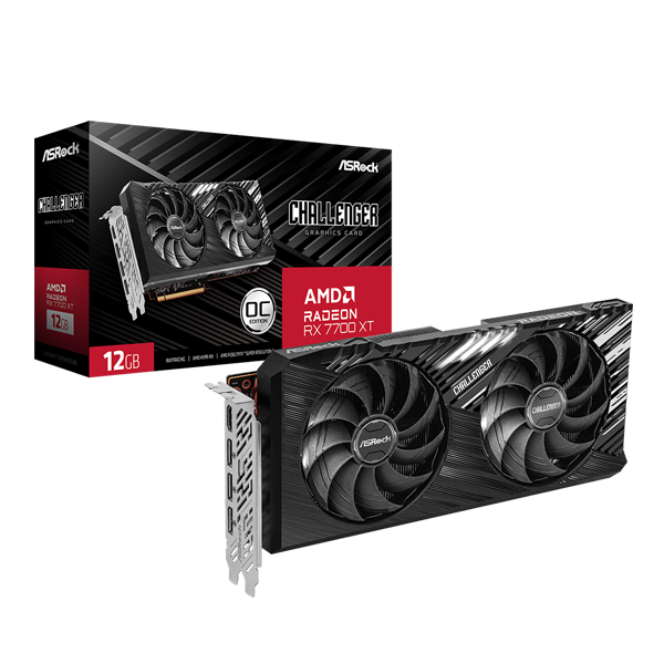 ASRock RX 7700 XT Challenger OC 12GB GDDR6 GPU