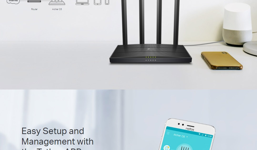 Buy TP-Link Wireless Router, Archer C6 AC1200