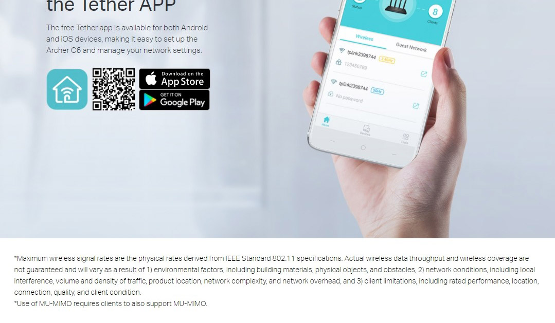 Buy TP-Link Wireless Router, Archer C6 AC1200