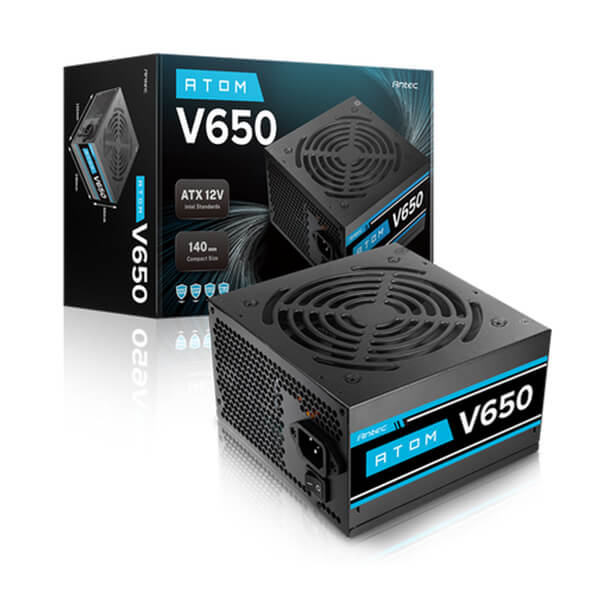 Buy Antec Atom V650 V2 650 Watt SMPS at best price - Mdcomputers.in