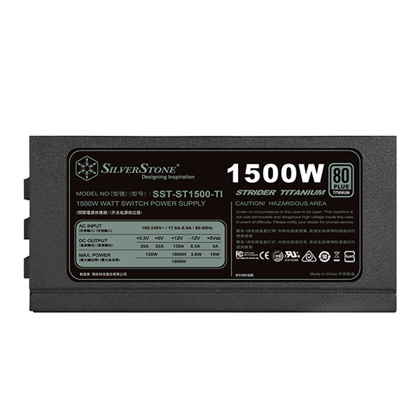 SilverStone ST1500-TI | 80 Plus Titanium 1500W Fully Modular PSU